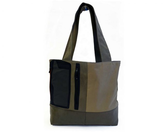 Stand Up Tote sustainably made from upcycled waders – Refleece